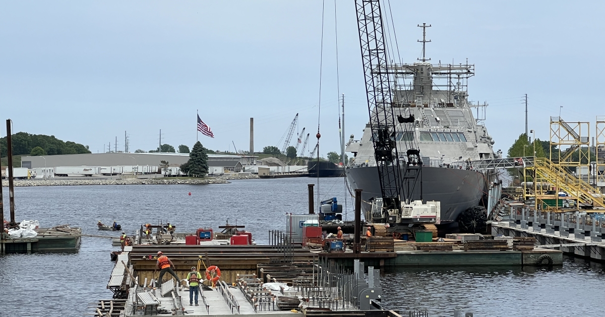 Union Workers Build Infrastructure for New U.S. Navy Ship | North ...